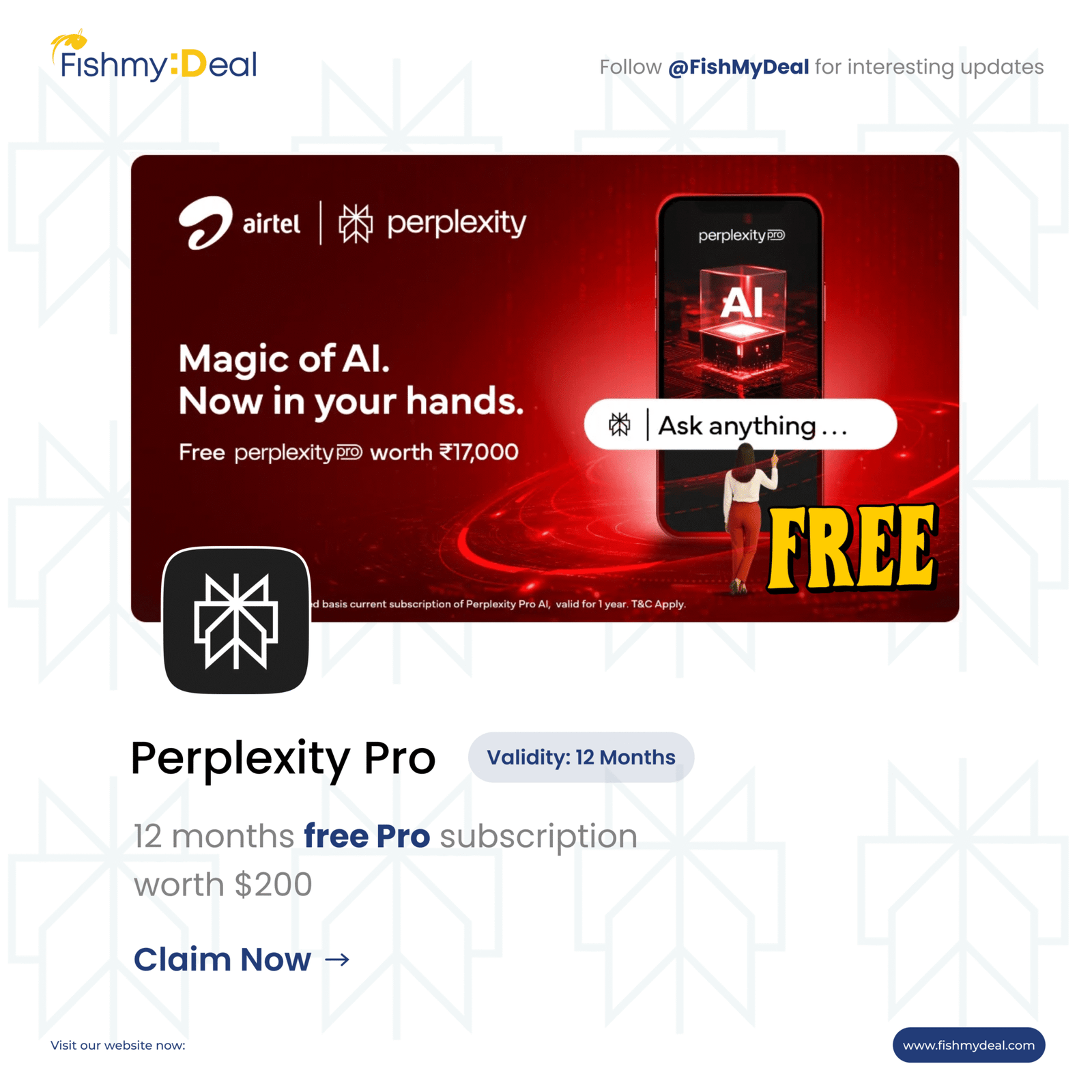 Airtel Perplexity Pro: Get 1 Year Free on Thanks App